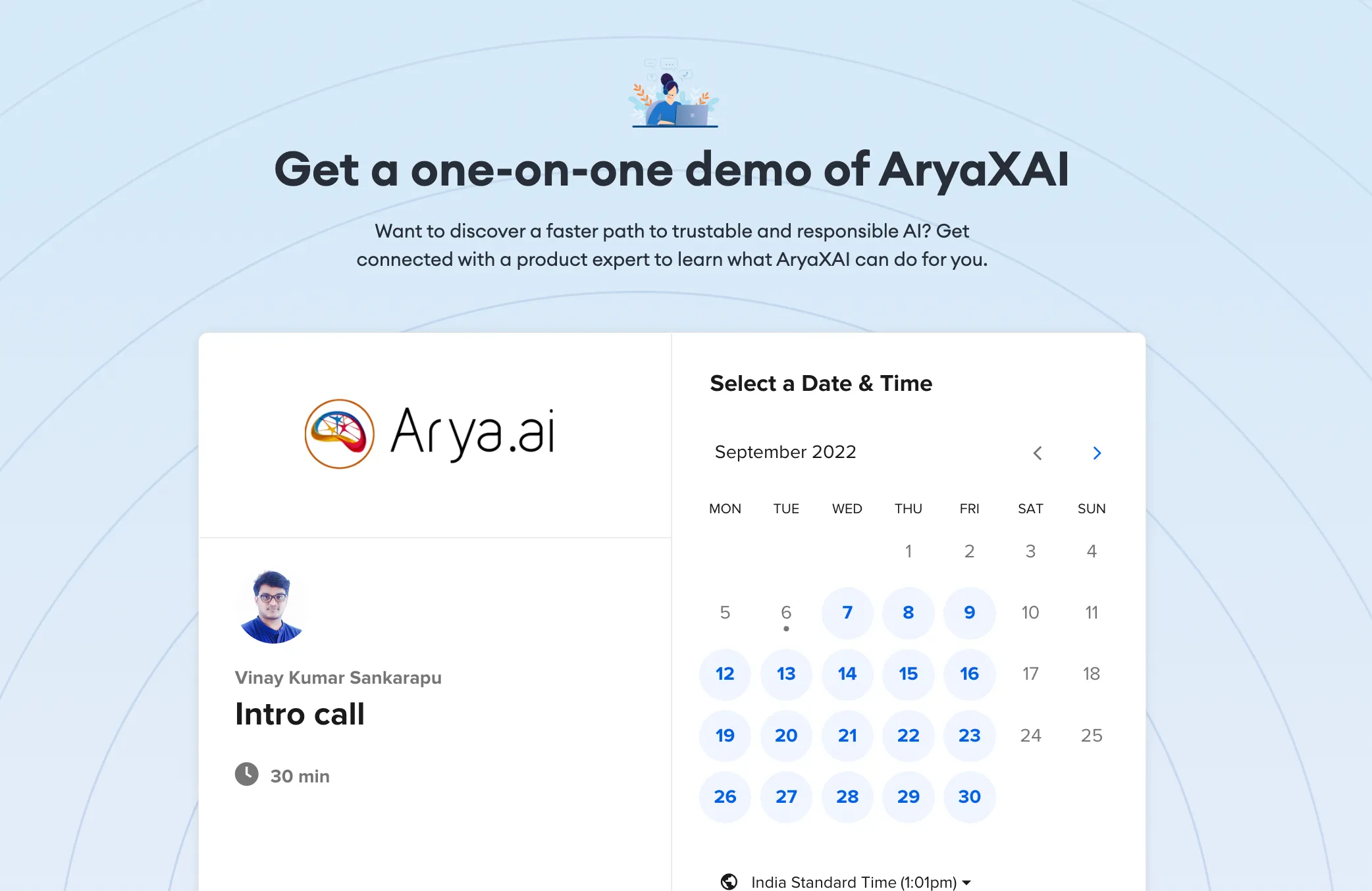 Schedule a demo with Arya.ai team Schedule a demo with Arya.ai team